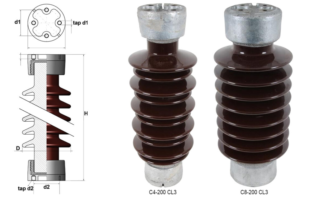 Porcelain post insulators for outdoor – Biname electrical insulators