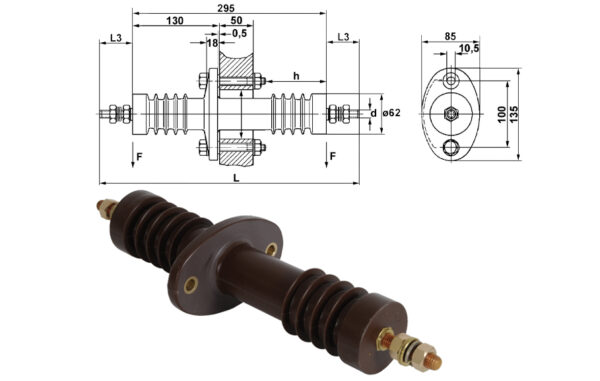 Rod bushings 12 to 36 kV – Biname electrical insulators