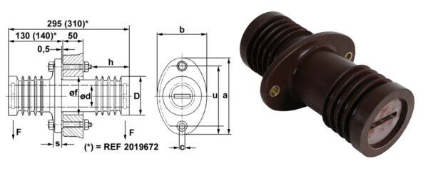 Busbar bushings for indoor/indoor 6 to 36 kV – Biname electrical insulators