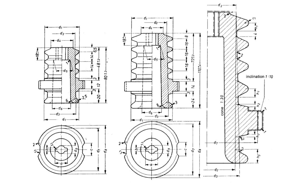 Ceramic – Motor bushings – Biname electrical insulators
