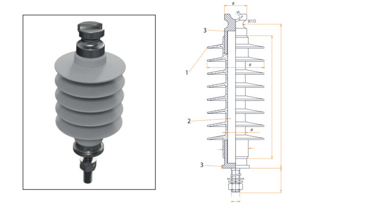 Polymer pin line insulators – Biname electrical insulators